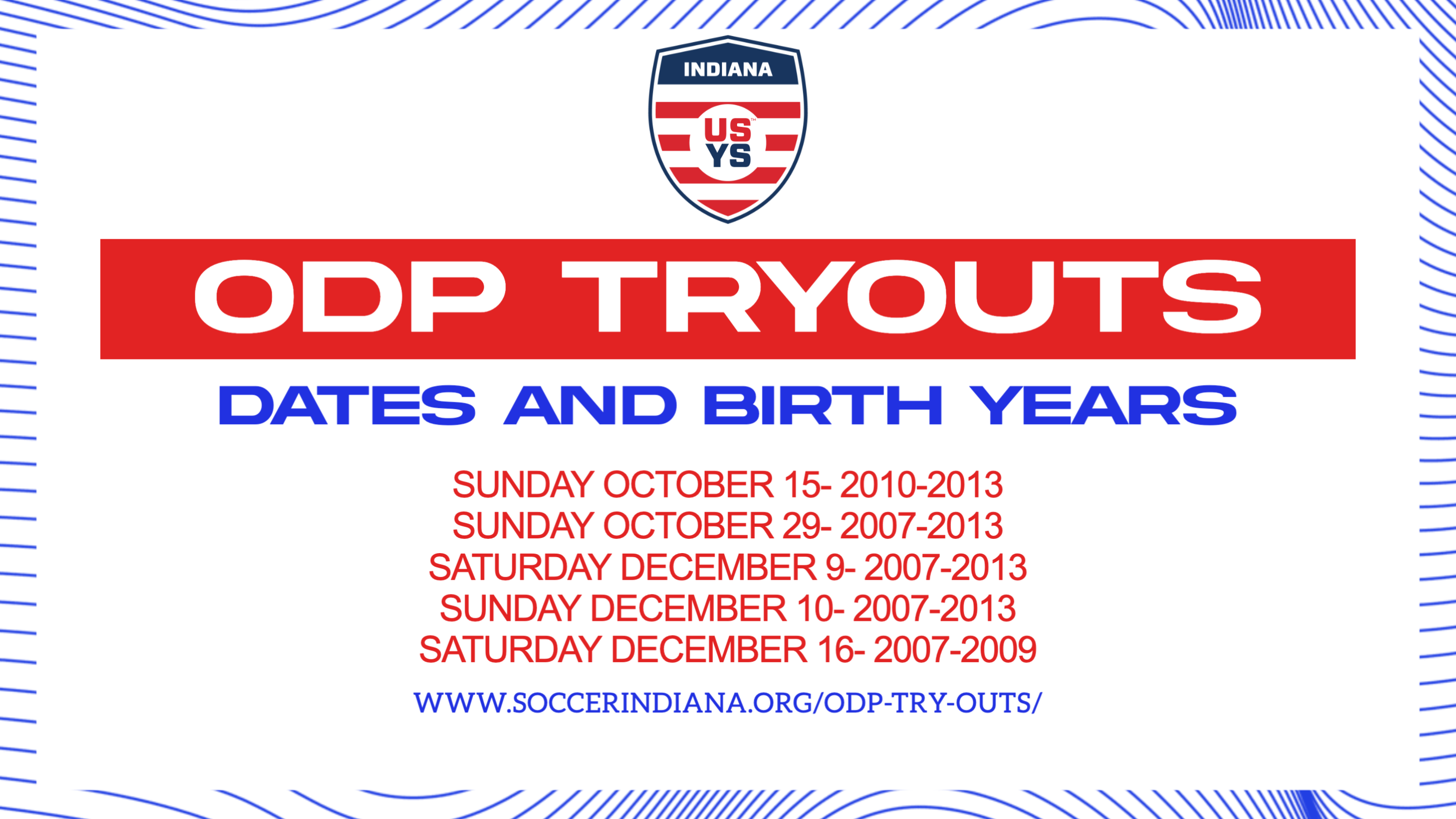 ODP Tryouts Are Open And Anyone Can Attend Starting September 17th ...